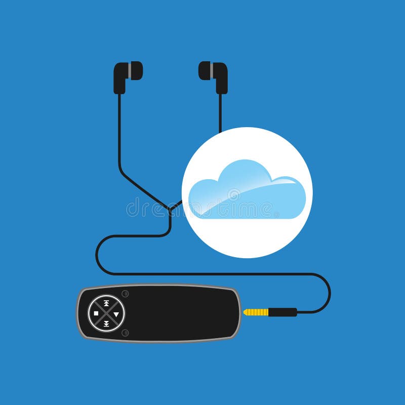 Cloud Music Concept Mp3 Technology Stock Vector - Illustration of ...