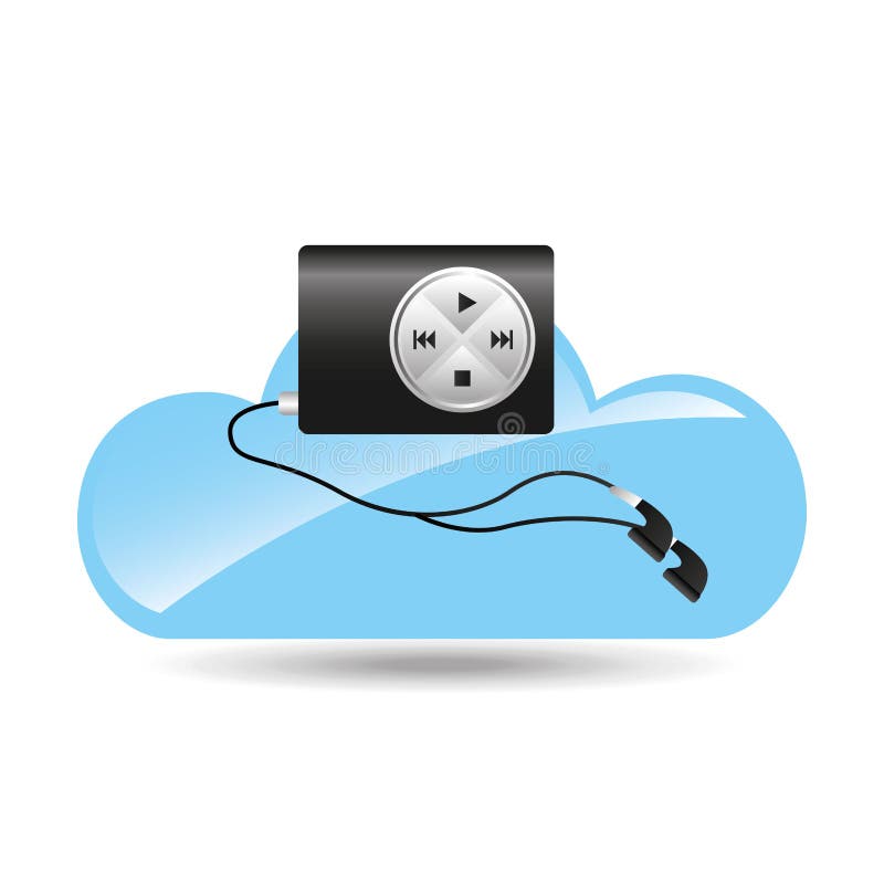 Cloud music concept mp3 stock vector. Illustration of consumer - 81627146