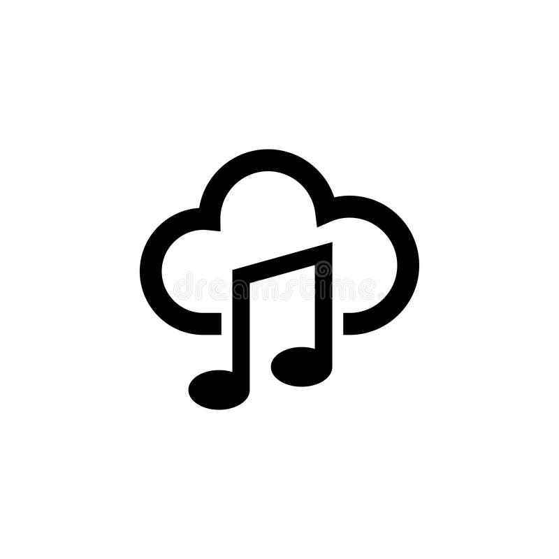 Cloud Music Note Flat Vector Icon Stock Vector - Illustration of indie ...