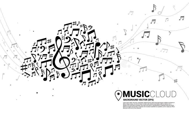 Cloud Music and Sound Technology Concept Stock Illustration ...