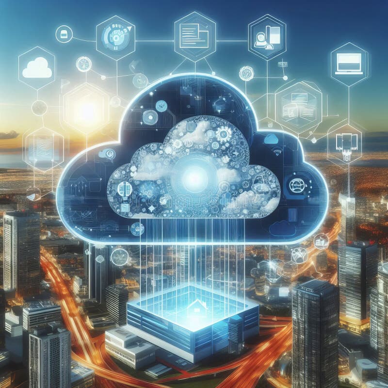 Cloud Native Applications the Use of Cloud Based Infrastructure Stock Illustration ...