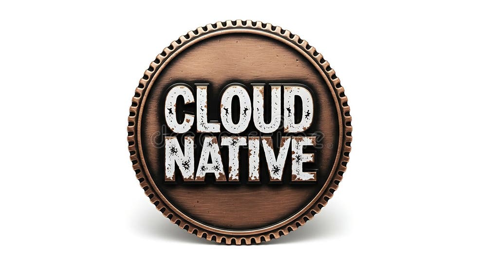 Cloud Native Technology Emblem Icon Symbol Digital Transformation Cloud Computing Service Stock ...