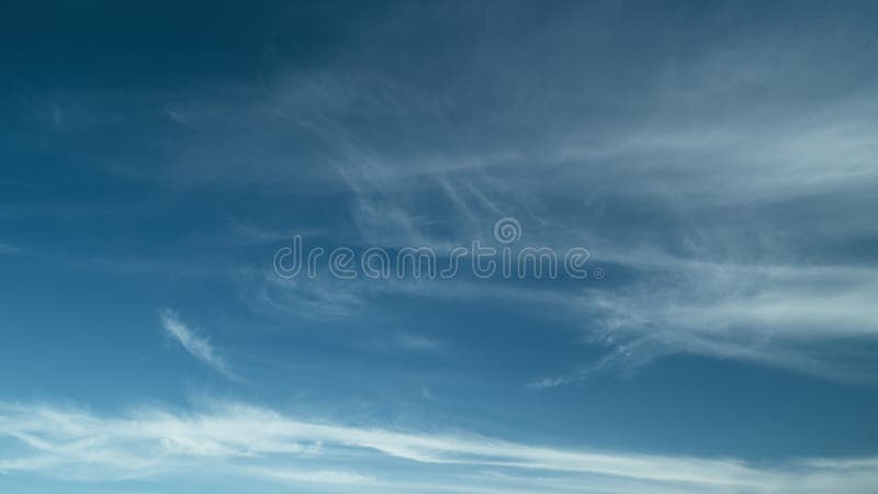 Cloud Nature Background. Blue Sky with Cirrus Clouds and Sun. Nature ...
