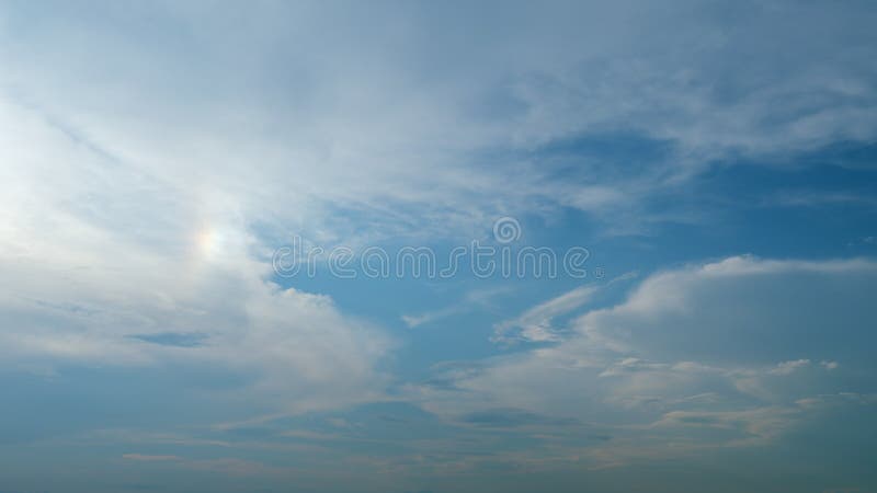 Cloud Nature Background. Blue Sky with Clouds and Sun. Nature ...