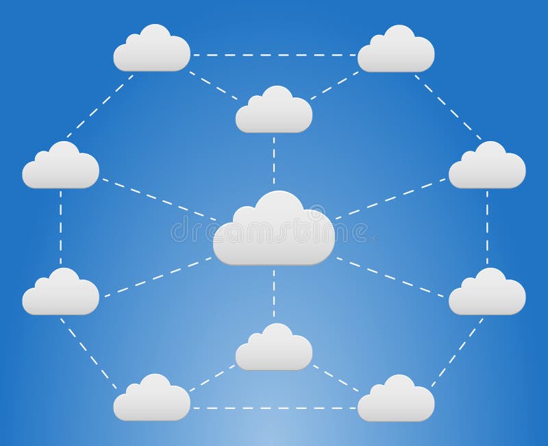 Cloud network stock vector. Illustration of network, link - 35645441