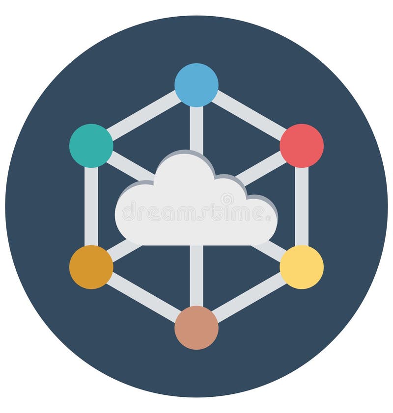 Cloud Network, Cloud Sharing, Isolated Vector Icons that Can Be Easily ...