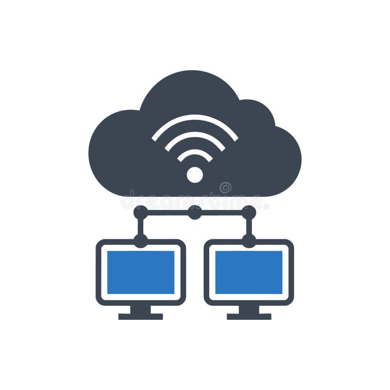 Cloud Network Connection Icon Stock Vector - Illustration of internet ...