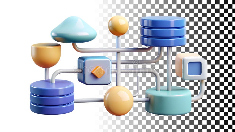 Cloud Network 3D Icon Data Server Graphic Design Element Png ...