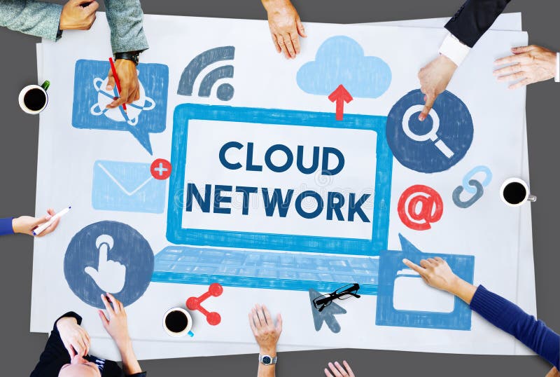 Cloud Network Dara Information Storage Sharing Technology Concept Stock ...