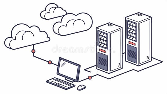 Cloud Network Devices, Cloud Computing Vector, Digital Connection Illustration Vector Design ...