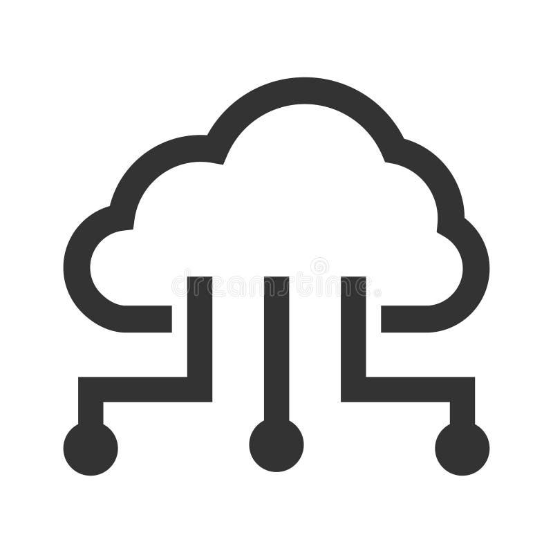Cloud network icon stock vector. Illustration of icon - 196720442