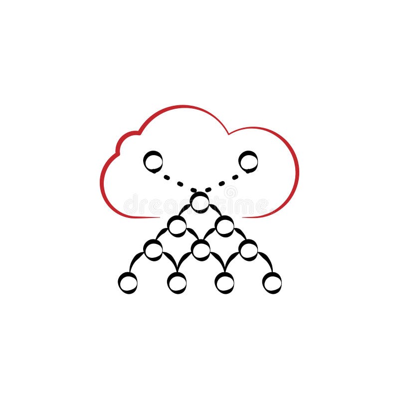Cloud Network Icon. Element of Multi Color Cloud Technology Icon for ...