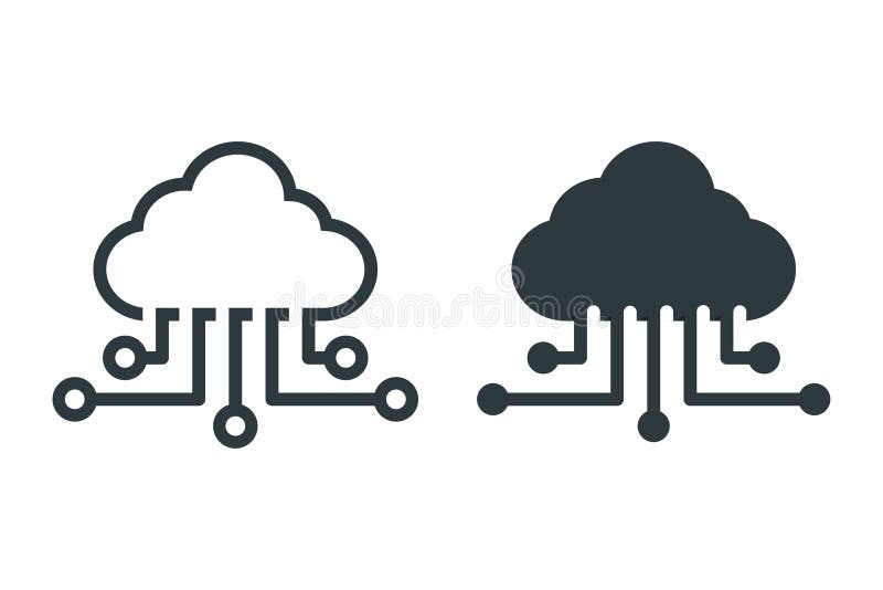 Cloud Network Icon. Illustration Vector Stock Vector - Illustration of ...