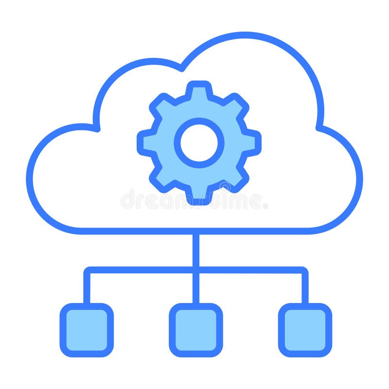 Cloud Network Icon Modern Illustration Stock Vector - Illustration of ...