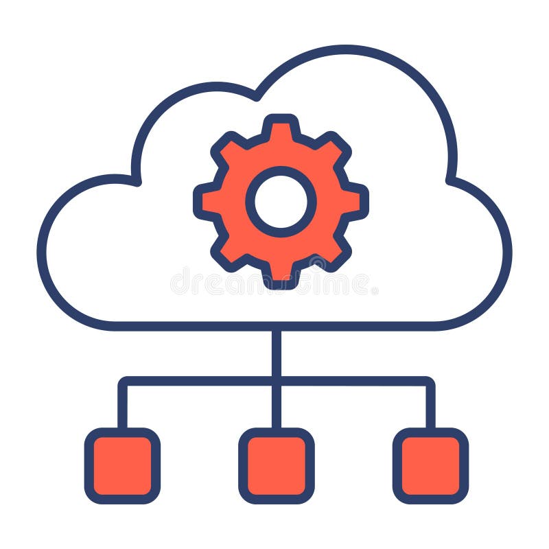 Cloud Network Icon Modern Illustration Stock Vector - Illustration of ...