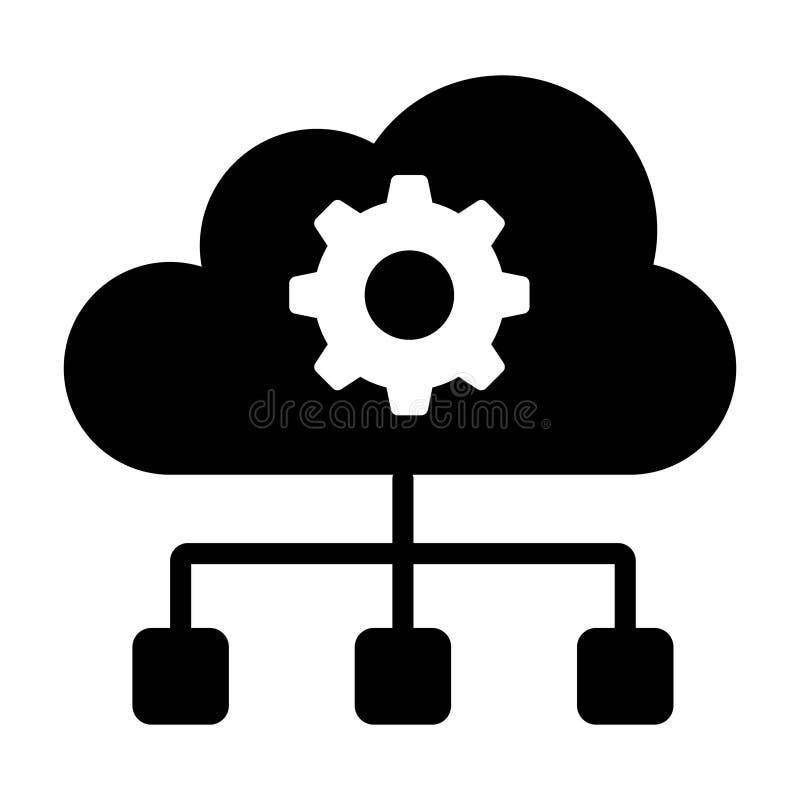 Cloud Network Icon Modern Illustration Stock Vector - Illustration of ...