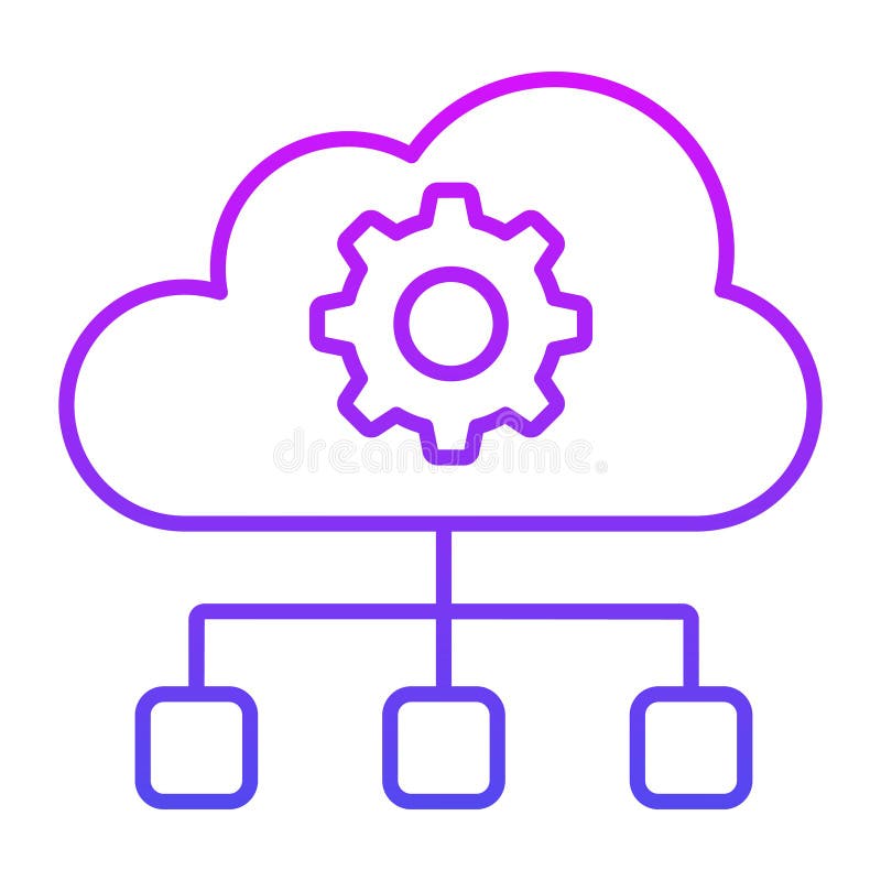 Cloud Network Icon Modern Illustration Stock Vector - Illustration of ...