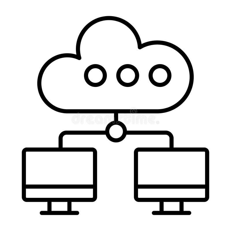 Cloud Network Icon Modern Illustration Stock Vector - Illustration of ...