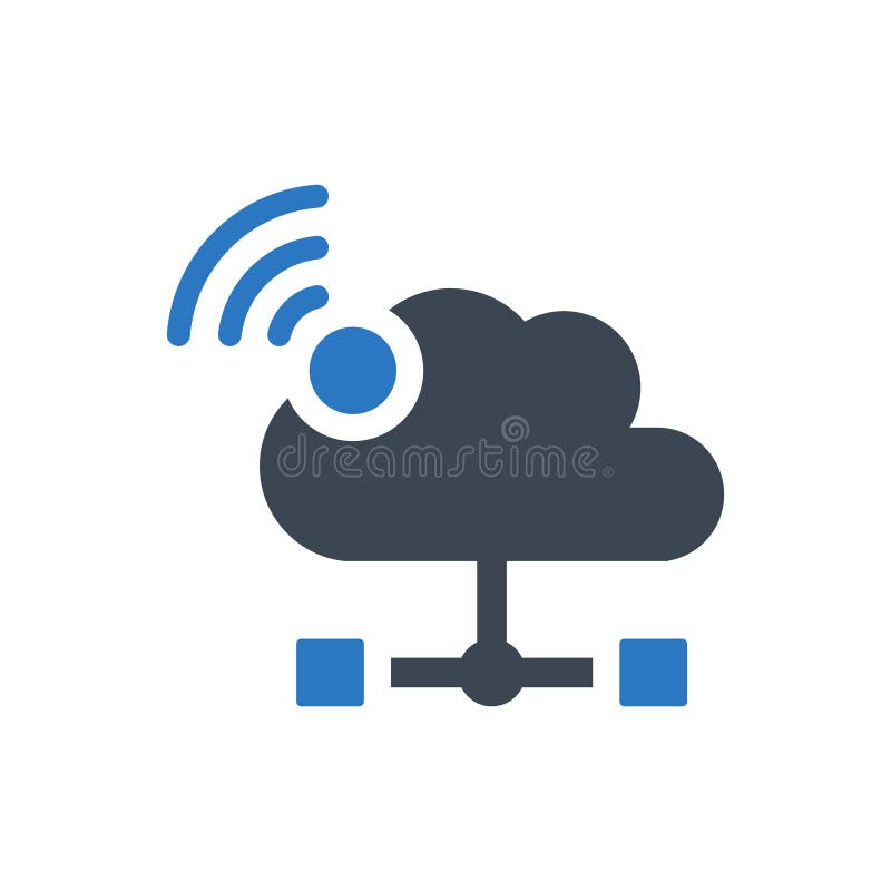 Cloud network icon stock vector. Illustration of icon - 217599390