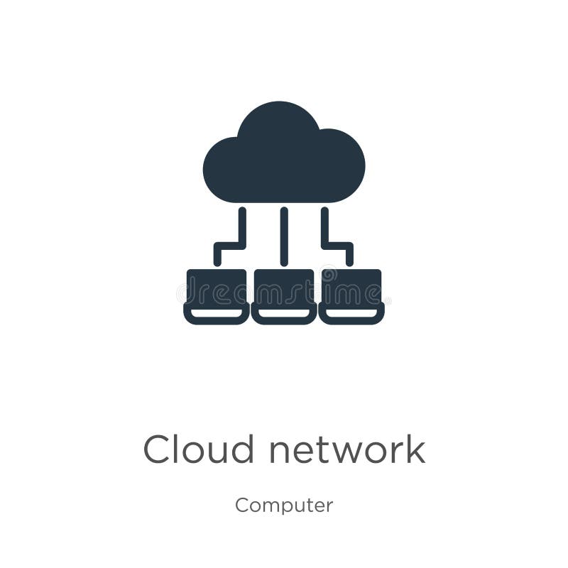 Cloud Network Icon Vector. Trendy Flat Cloud Network Icon from Computer ...