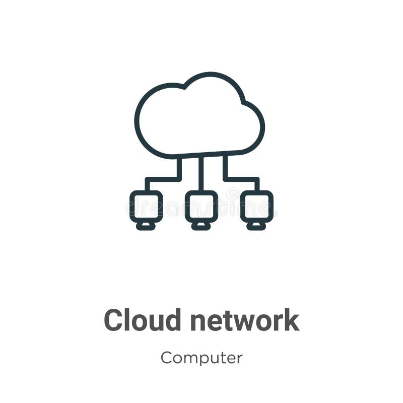 Lan Cloud Outline Stock Illustrations – 529 Lan Cloud Outline Stock ...