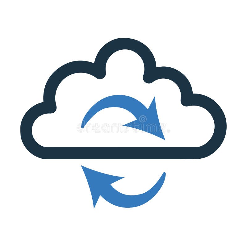 Cloud, Network, Refresh Syncing Icon. Vector Graphics Stock Vector ...