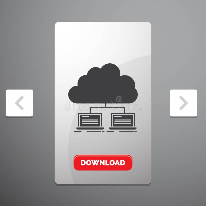 Cloud, Network, Server, Internet, Data Glyph Icon in Carousal ...