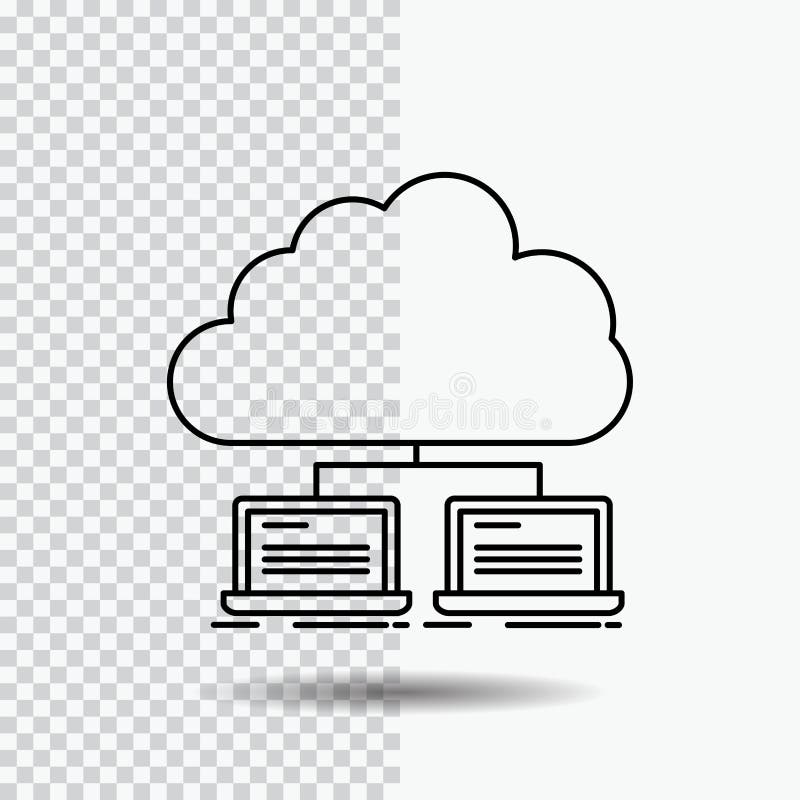 Cloud, Network, Server, Internet, Data Line Icon on Transparent ...