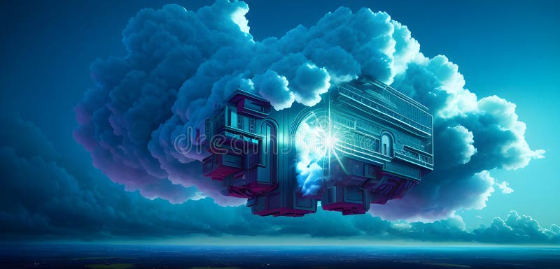 Cloud Network Solution Computing Big Data Center, Futurist ...