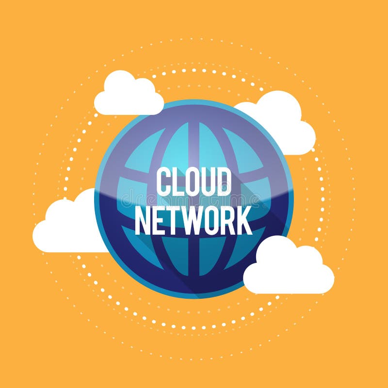 Cloud Network Connection stock vector. Illustration of internet - 32497313