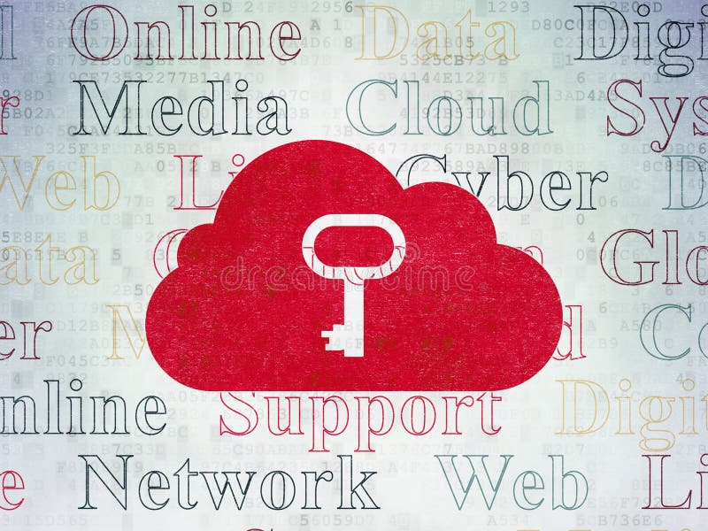 Cloud Networking Concept: Cloud with Key on Digital Data Paper ...