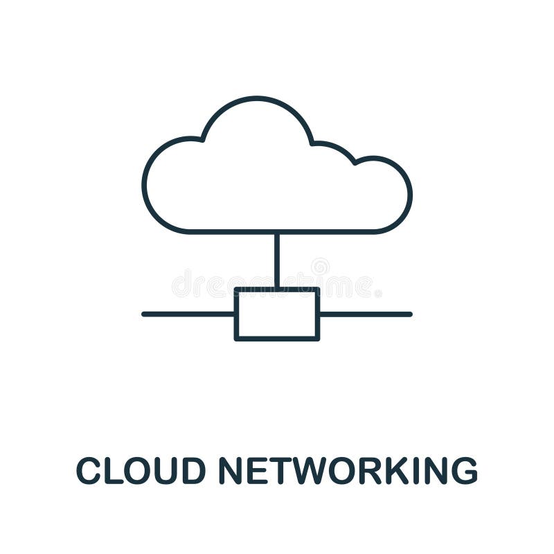 Cloud Networking Line Icon. Element Sign from Networking Collection ... Cloud Networking Line Icon. Element Sign from Networking Collection ...