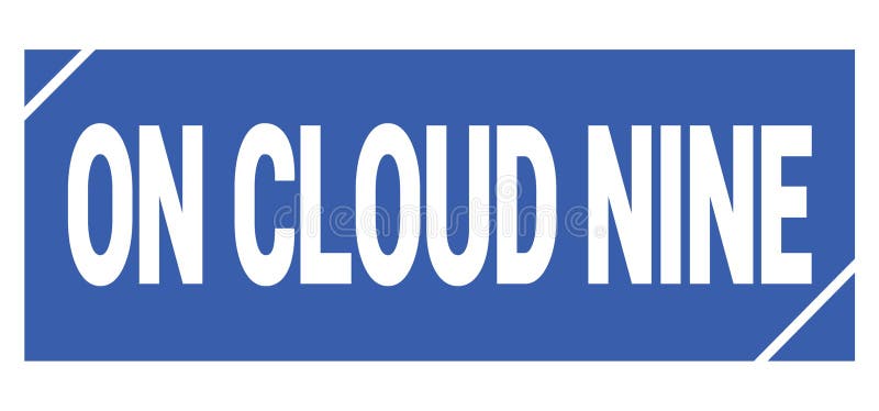 On CLOUD NINE, Text on Red Grungy Stamp Sign Stock Illustration ...