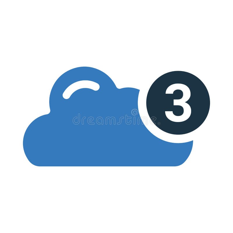 Cloud, Notification Icon. Simple Editable Vector Design Isolated on a ...