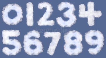 Cloud Numbers stock photo. Image of cumulus, white, digit - 15689428