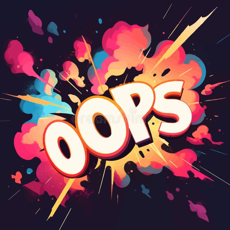 Cloud with Oops Pop Art Message Stock Vector - Illustration of sound ...