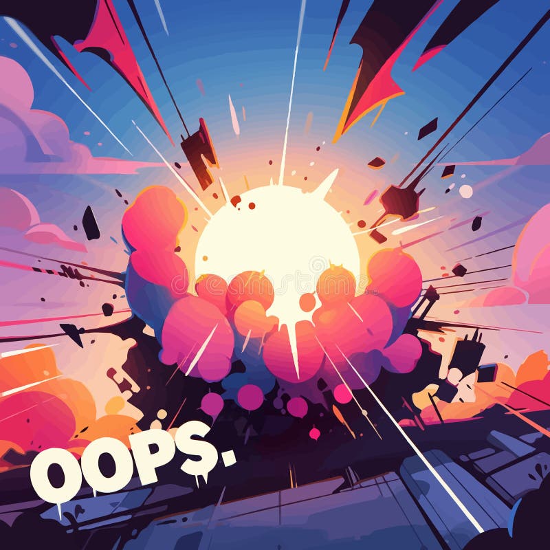 Cloud with Oops Pop Art Message Stock Vector - Illustration of dots ...