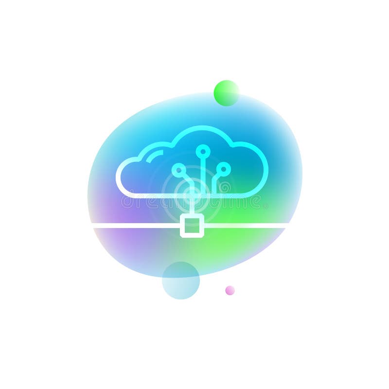 Cloud Operating System Icon Stock Vector - Illustration of control ...