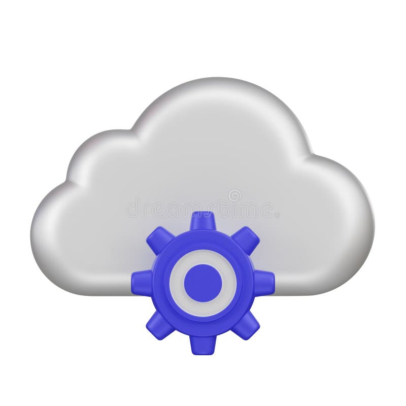 Cloud Operation 3d Icon stock image. Illustration of communication ...