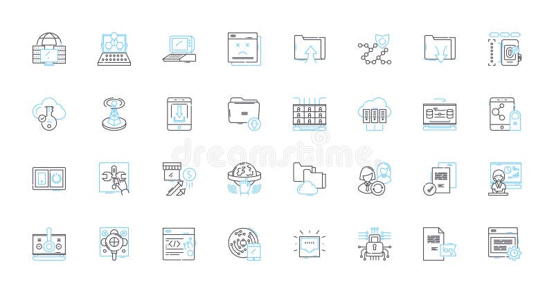 Cloud Opportunity Linear Icons Set. Innovation, Scalability ...