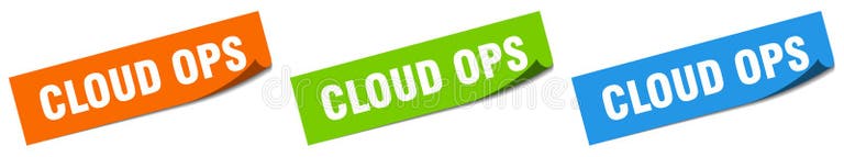 Cloud Ops Banner. Cloud Ops Speech Bubble Label Set. Stock Vector ...