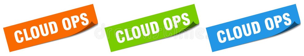 Cloud Ops Banner. Cloud Ops Speech Bubble Label Set. Stock Vector ...