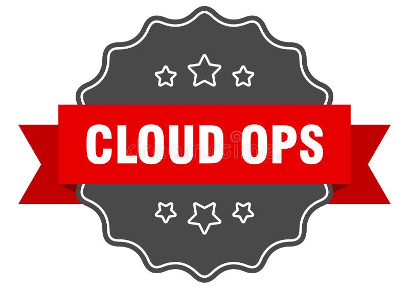 Cloud Ops Label. Cloud Ops Round Band Sign Stock Vector - Illustration ...