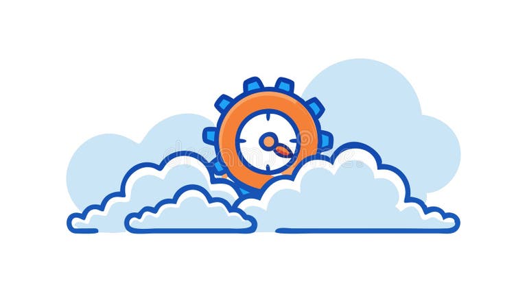 Cloud Optimization Icon, Data Growth, Network Efficiency, Smart Cloud, Vector Design Generative ...