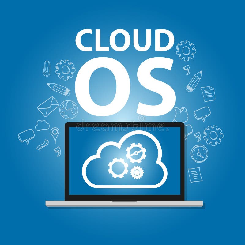 Cloud OS Operating System Laptop Online Internet Concept Computer ... Cloud OS Operating System Laptop Online Internet Concept Computer ...