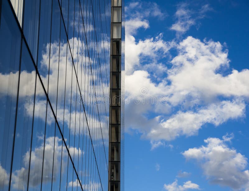 Cloud over skyscraper stock image. Image of scene, reflection - 27502305