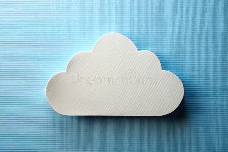 Cloud on the Paper Background. Cloud Cutted from Paper Lies on the ...
