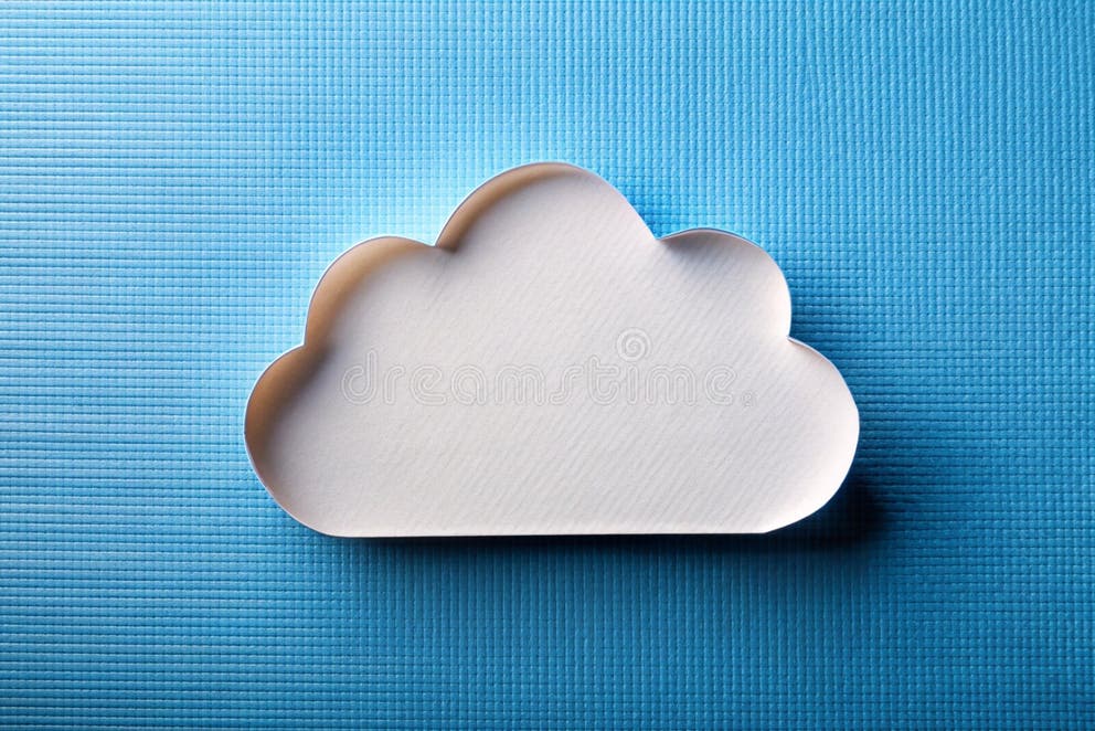Cloud on the Paper Background. Cloud Cutted from Paper Lies on the ...