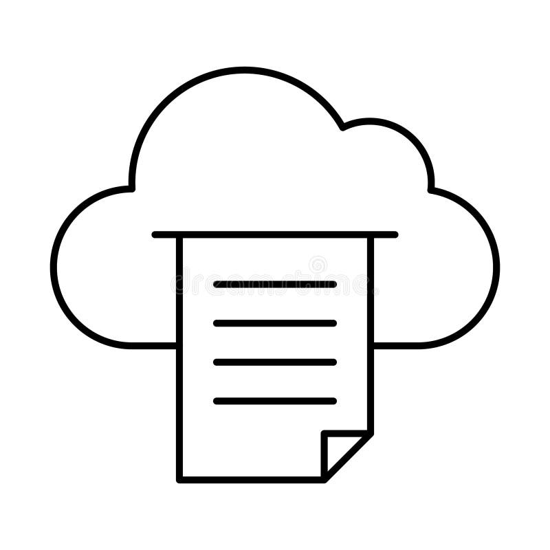Cloud Paper, Cloud Print, Vector Icon Which Can Easily Modify Stock ...