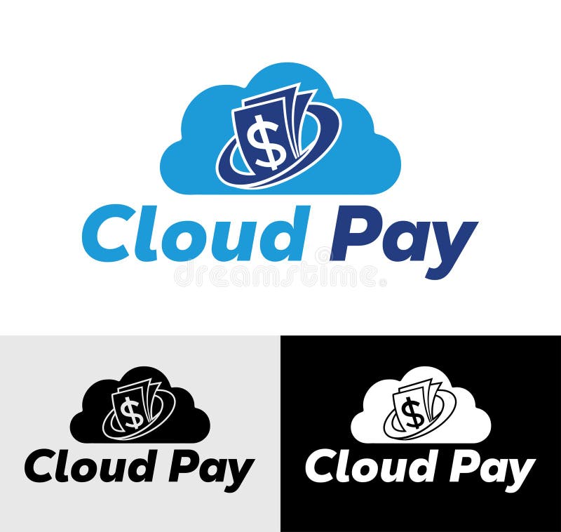 Modern Cloud Pay Vector Logo Design with Money Cloud Stock Vector ...